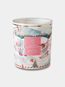 Sinsay - Vonná svíčka se zimním potiskem Fluffy Marshmallows - modrá