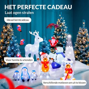 LED akryl figurky Vánoce tučňák-rodina