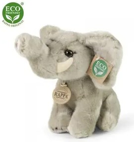 RAPPA Plyšový slon sedící 18 cm / ECO-FRIENDLY / od 0 měsíců