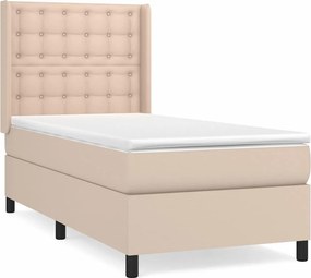 Box spring postel s matrací cappuccino 80 x 200 cm umělá kůže 3132470