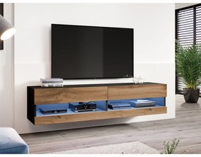 TV stolek Zigo New 180, Osvětlení: osvětlení LED - modré, Barva: černý / wotan Mirjan24 5903211077616