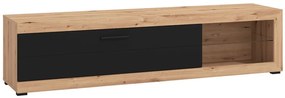 Televizní stolek Ronja 180cm - dub artisan/černá