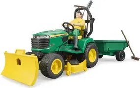 Bruder 62104 Traktor John Deere s přívěsem a zahradníkem / od 4 let