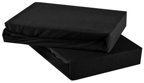 Prostěradlo černé jersey EMI, Plachta 90x200