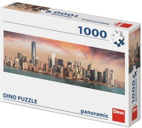 DINO Puzzle panoramatické 1000 dílků Manhattan za soumraku 95x33cm dn545458