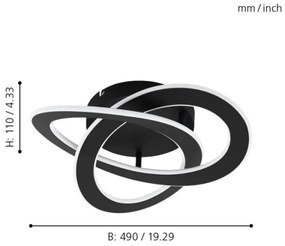 Eglo 99395 - LED Stropní svítidlo ROLIMARE LED/35W/230V