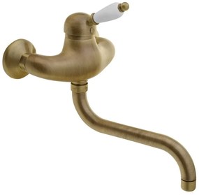 Sapho Kirké White KI15BB dřezová baterie nástěnná 150 mm páková bronz