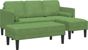 Set pohovek 2 ks Světlá zelená Polyester 3329267