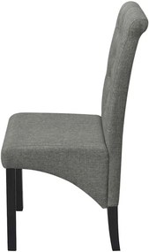 Jídelní židle 2 ks světle šedé textil 242222