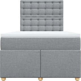 Box spring postel s matrací světle šedá 120x190 cm textil 3293533