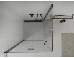 Mexen Lima Duo skládací sprchový kout 80 x 80 cm, Průhledné, Černá - 856-080-080-70-00-02