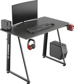 ULTRADESK ENTER V2 černá / Herní stůl / 100 x 60 x 75 cm / držák sluch