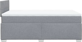 Box spring postel s matrací světle šedá 120 x 200 cm textil 3285855