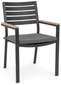 Zahradní židle melmar černo - hnědá MUZZA