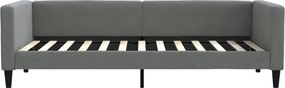 Válenda s matrací tmavě šedá 90 x 200 cm textil 3196561