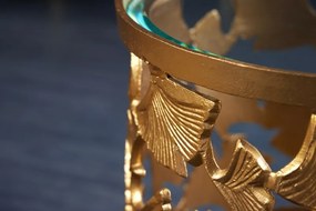 Odkládací stolek Ginkgo Leaf 45cm zlatá/ 42034