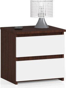 Noční stolek CL2 2SZ CLP wenge/bílá