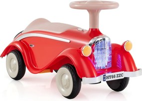 Costway Klasické vozidlo pro jízdu nohama na zem s klaksonem na volantu s LED