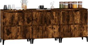 Příborníky 3 ks kouřový dub 60 x 35 x 70 cm kompozitní dřevo 3185780