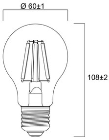 Sylvania E27 filament LED žárovka 2,3W 2700K 485lm