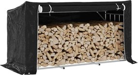 vidaXL Stojan na palivové dřevo s krytem 200,5x80,5x110,5 cm
