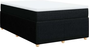 Box spring postel s matrací černá 120x200 cm textil 3285562