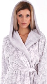 Dámský župan s kapucí Flora dove grey 48 56 9103 - M