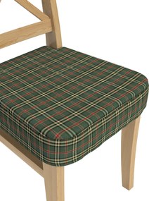 Sedák na židli IKEA Ingolf barva zelená látka vzorované