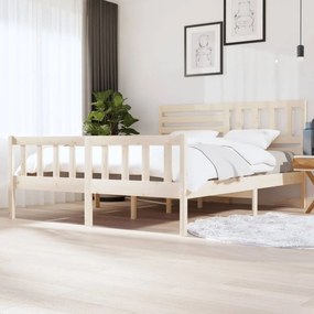 Rám postele 180 x 200 cm Super King masivní dřevo 3101168