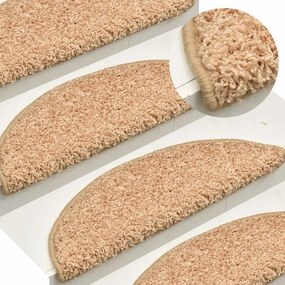 Schodové rohože 15 ks 65 x 21 x 4 cm zlaté, půlkulaté, velké 322379