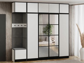 Šatní skříň s nástavcem EDEN 15 bílý + šedý