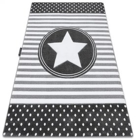 Dětský kusový koberec PETIT Hvězda šedý Rozměr: 240x330 cm