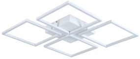 Top Light - LED Stmívatelný přisazený lustr R4xLED/16,25W/230V hranatý bílá + DO