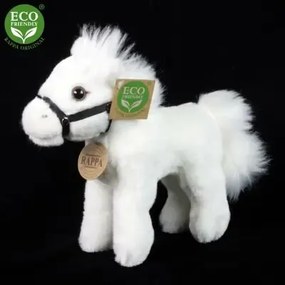 RAPPA Plyšový kůň bílý 20 cm / ECO-FRIENDLY / od 0 měsíců