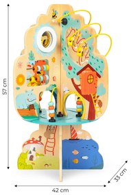 Dřevěná vzdělávací hračka Anima +12m vícebarevná