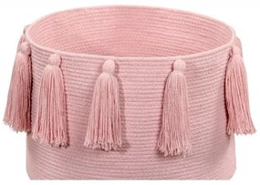 lovel.cz Bavlněný košík Tassels Pink