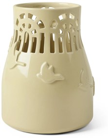KÄHLER Keramická váza Orangery Sweet Honey 18 cm, žlutá barva, krémová barva, keramika