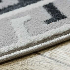 Dywany Łuszczów, Kusový koberec Allure 1960 white/grey kruh, 150x150 (průměr) kruh, šedá, kancelář