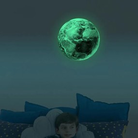 Živá Zeď Samolepka na zeď Svítící Země