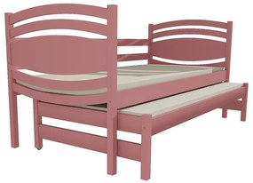 Vomaks Dětská postel s výsuvnou přistýlkou DPV 027 80 x 190 cm surové dřevo