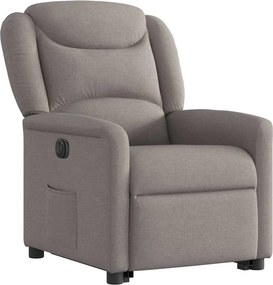 Elektrické zvedací polohovací křeslo taupe textil 3303221