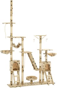 Škrabadlo pro kočky 230-250cm béžová tlapka