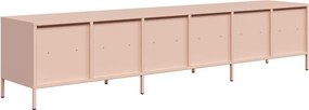 TV skříňka růžová 202 x 39 x 43,5 cm ocel válcovaná za studena 3307150