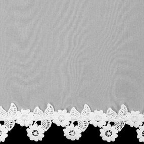 KRÁTKÁ ZÁCLONA NA PÁSCE LILI 150X60 CM BÍLÁ