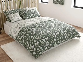 Povlečení z mikrovlákna DREAMFLOR zelené Rozměr povlečení: 2 ks 70 x 90 cm | 200 x 220 cm