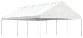 Altán se střechou bílý 8,92 x 5,88 x 3,75 m polyethylen 3155520