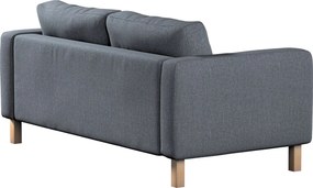 Potah na pohovku IKEA  Karlstad 2-místná, nerozkládací, krátký barva šedá látka pletený vzor
