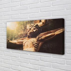 Obrazy na plátně Ježíš ze dřeva 140x70 cm