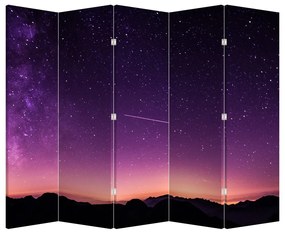 Paraván - Obloha s padající hvězdou (210x170 cm)