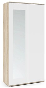 Eka Šatní skříň Trinity 90 cm, se zrcadlem Barva dřeva: Grafit